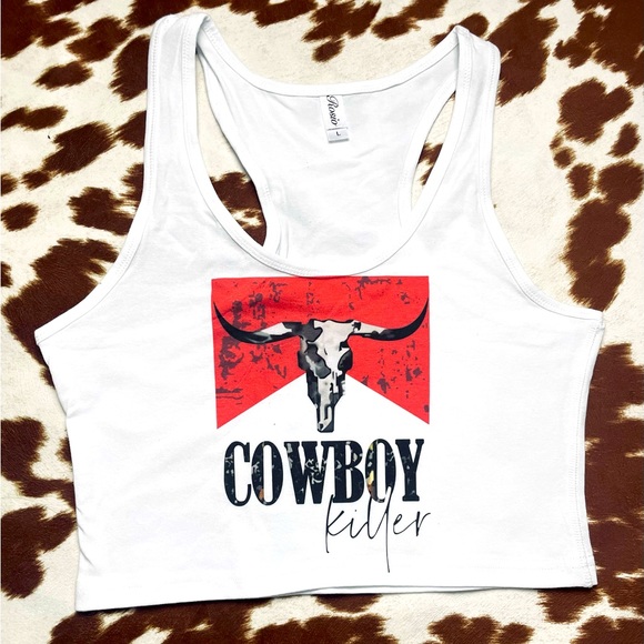 Tops | Cowboy Cropped Tank Top | Poshmark